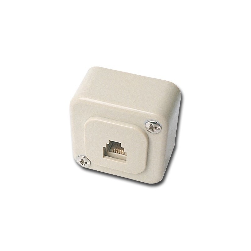 Roseta telefónica de superficie para RJ11 6P4C TR70-00016