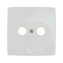 White Televes 5440 Faceplate for TV/R-SAT double Outlet
