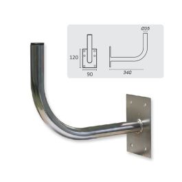 Support of 35mm diameter for parabolic antenna of 80cm diameter