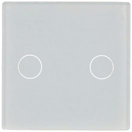 Simple Switch Panel with 2 White Buttons A-SMARTHOME