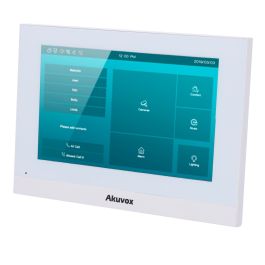 Monitor 7'' TFT Linux para Videoportero 2 Hilos Blanco de Akuvox