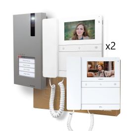 2-wire Video Intercom Kit for 2 Homes with QUADRA Panel and CHRONOS ...