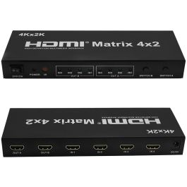 Matrix HDMI 4 inputs 2 outputs with remote control for 4K/2K and 3D