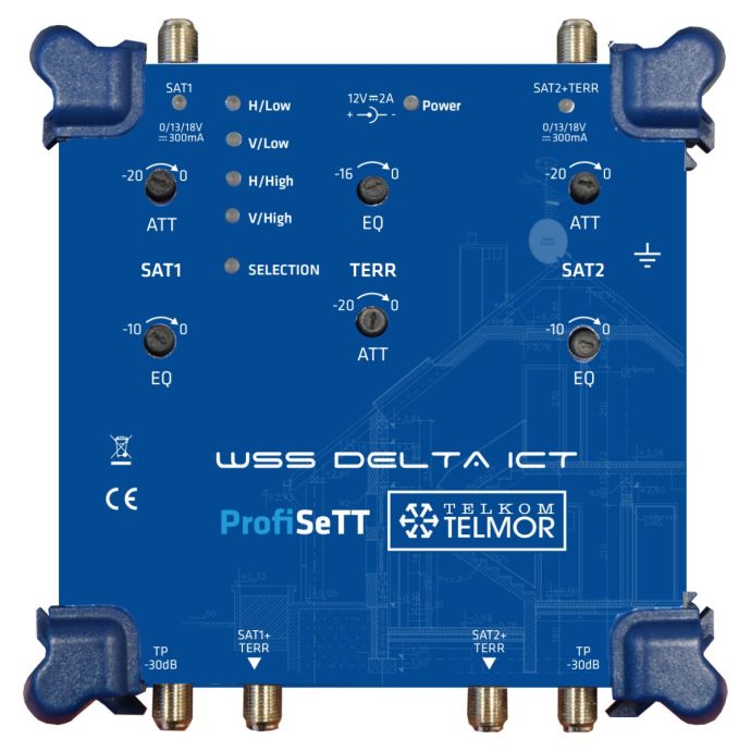 Telmor ICT DVB-T/SAT Dual Line Amplifier 2 Inputs/2 Outputs 38 dB