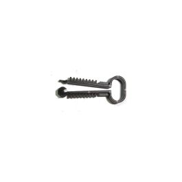 Staple cleat for 2 cables of 7mm or 1 coaxial cable of 13mm in black