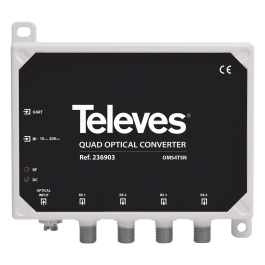 Optical to RF converter with four outputs 236903 from Televes