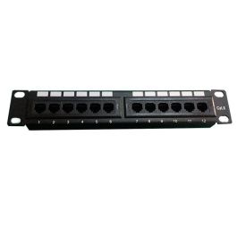 Patch Panel 10" de 12 puertos UTP Cat 6 RJ45 Powergreen TDTprofesional